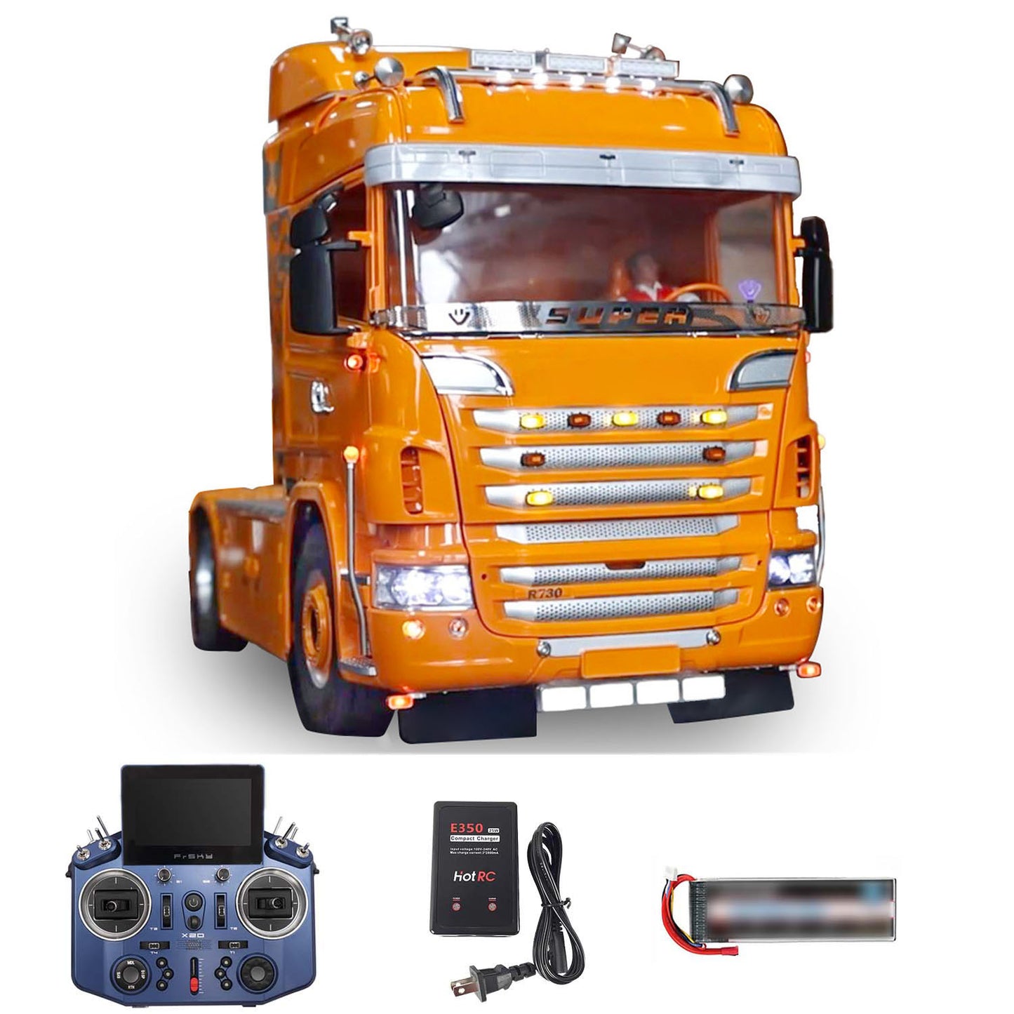 LESU 4X4 Metal Chassis 1/14 Scale RC Tractor Truck DIY Customized for ...